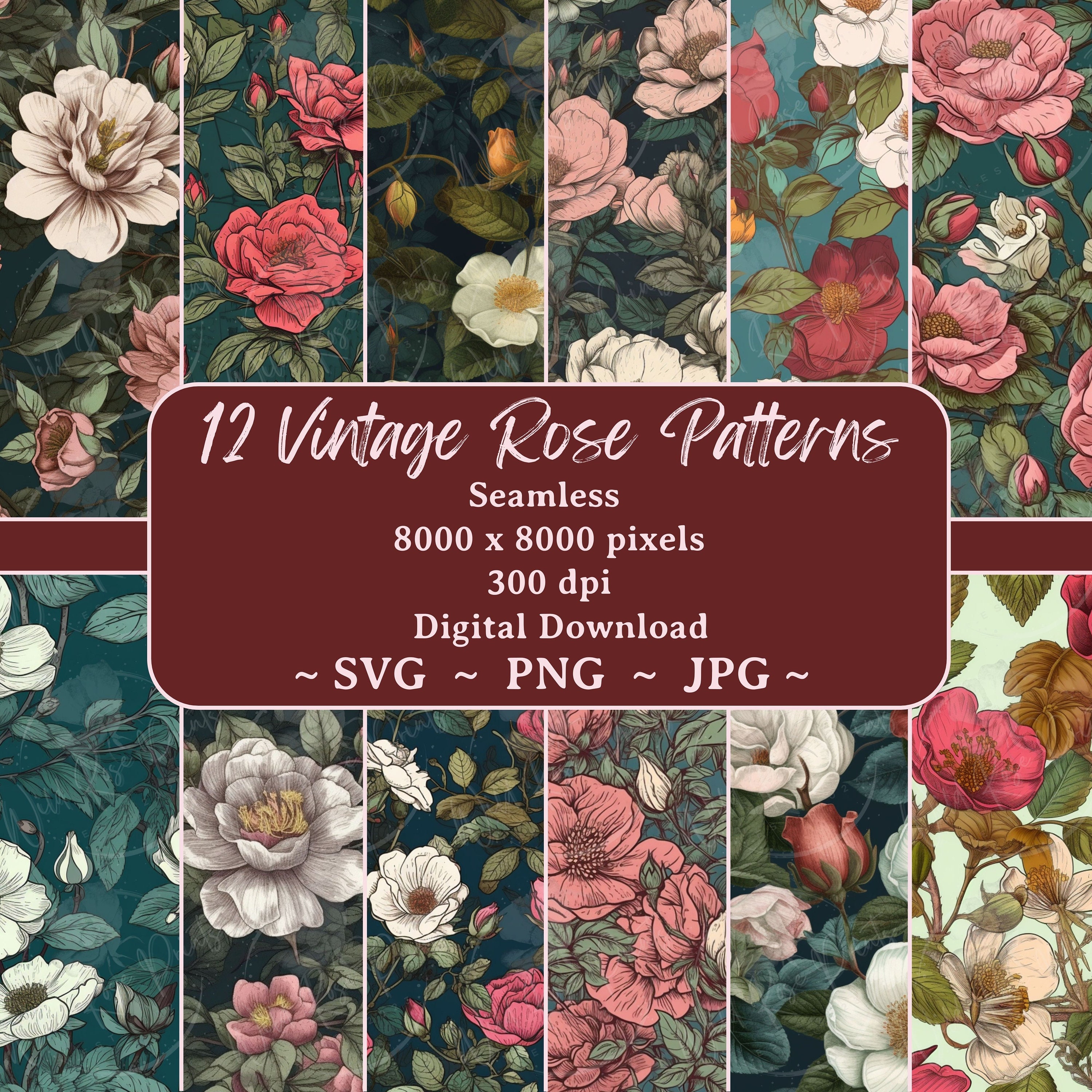 Vintage Roses Patterns