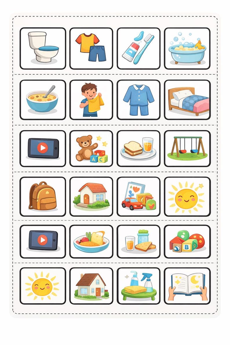 First- Then Visual Schedule for Home - Etsy