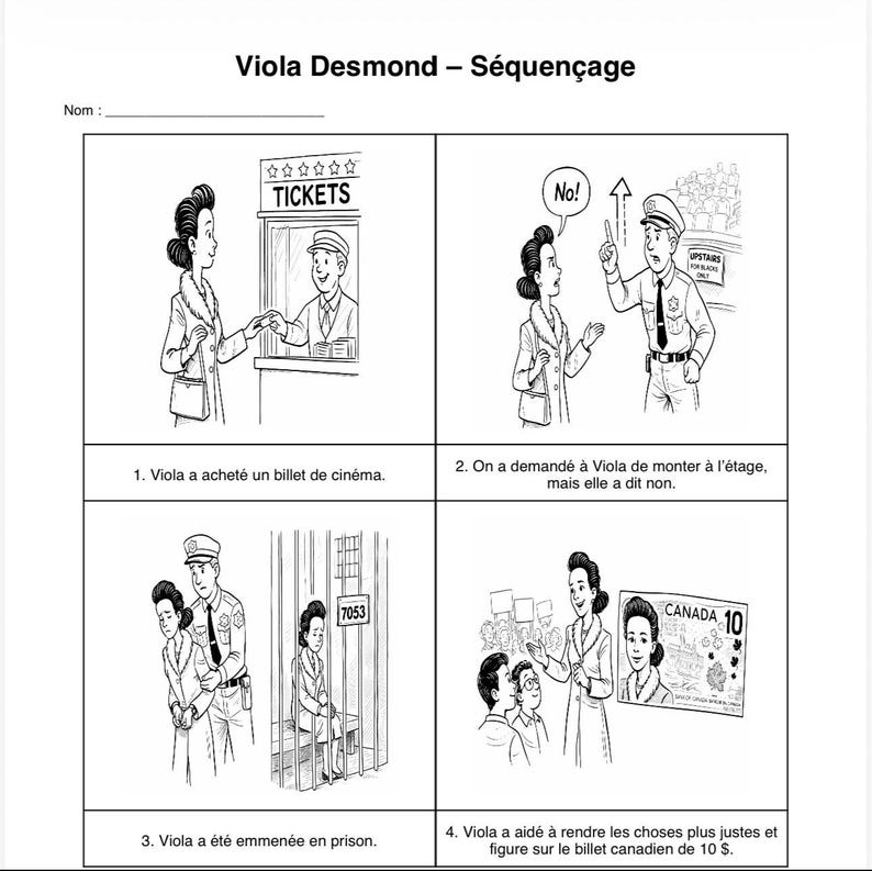 Viola Desmond Coloring Page | Canadian Black History Activity ...