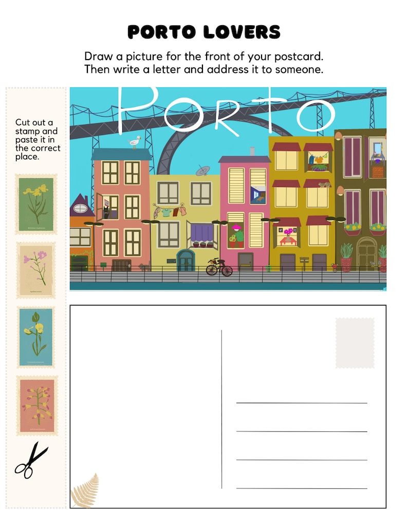 Vintage Travel Postcards Collage Kit Porto, Portugal Traditional Cards ...