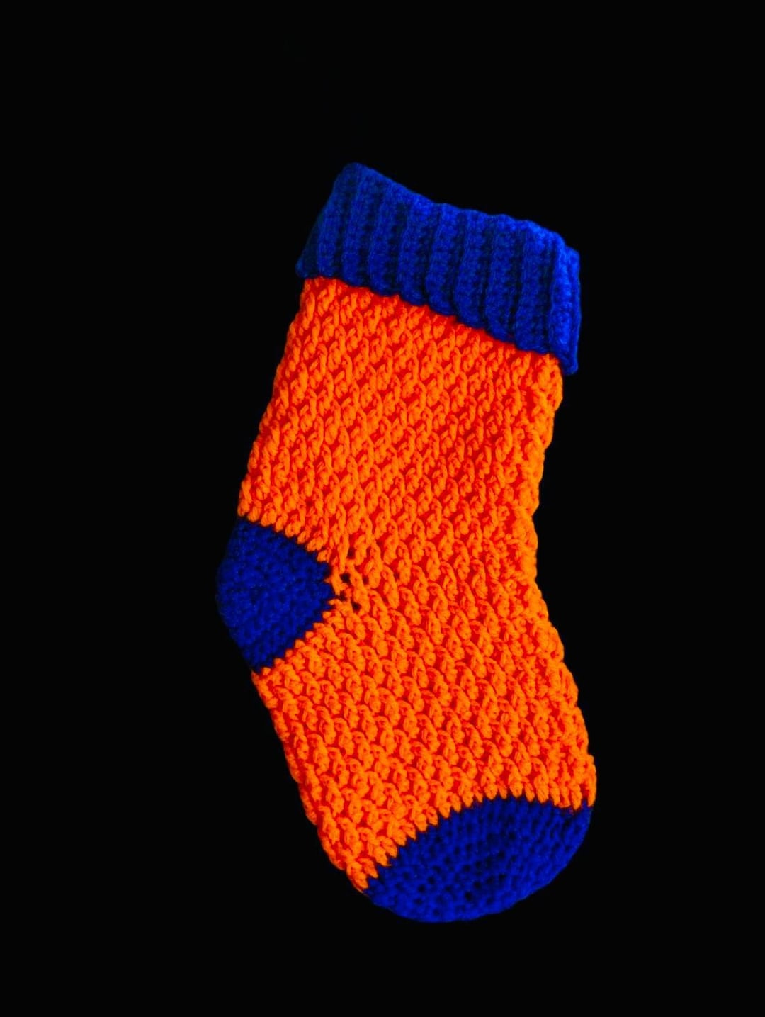 Crocheted Orange and Blue Gators Inspired Stocking. UF - Etsy
