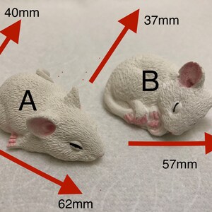 Pair of Sleeping Mice Figurines - Etsy