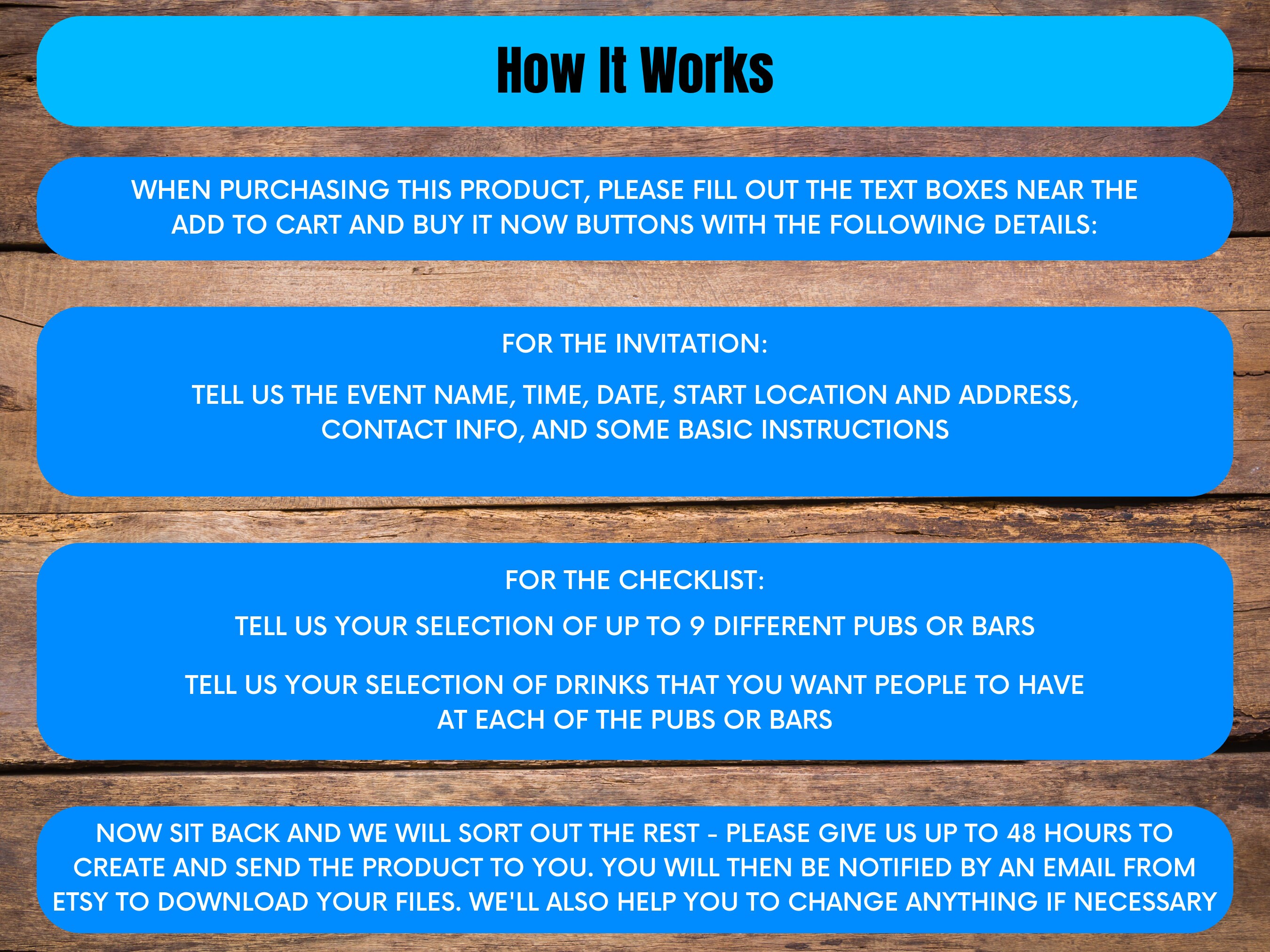 Custom Pub Crawl Invitations and Checklist for the Ultimate - Etsy