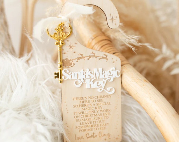 Personalized Santa's Magic Key Door Hanger or Tag/santa's Magic Key ...