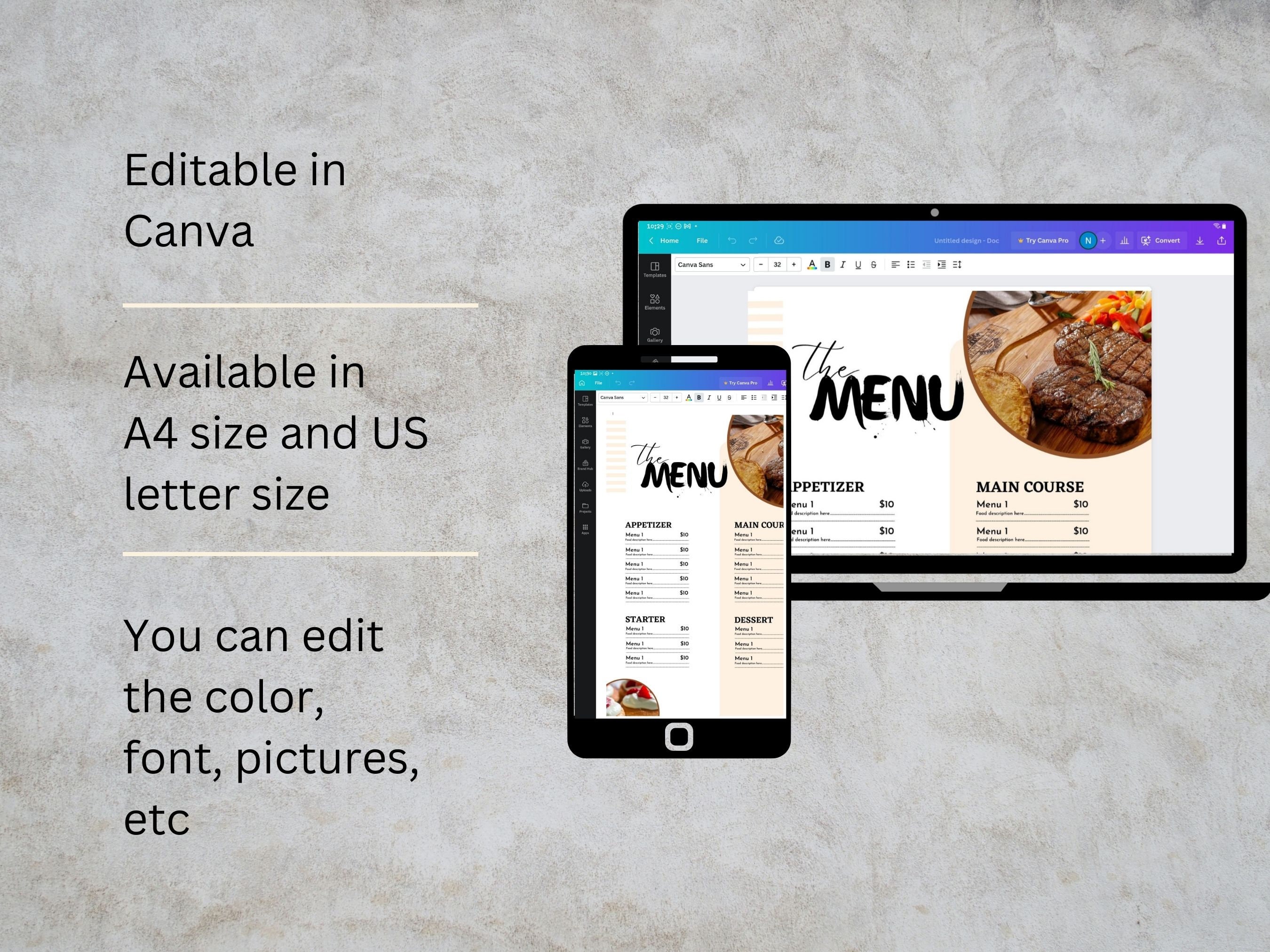 Food Menu Template Restaurant Food Menu Business Menu Template Cafe ...