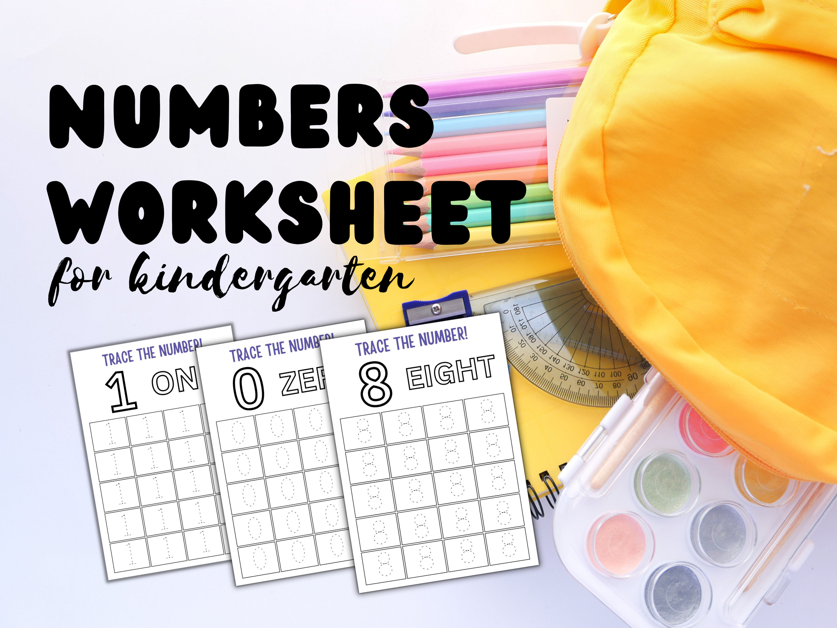 Numbers Tracing Worksheets Kindergarten Printable Worksheet Preschool ...