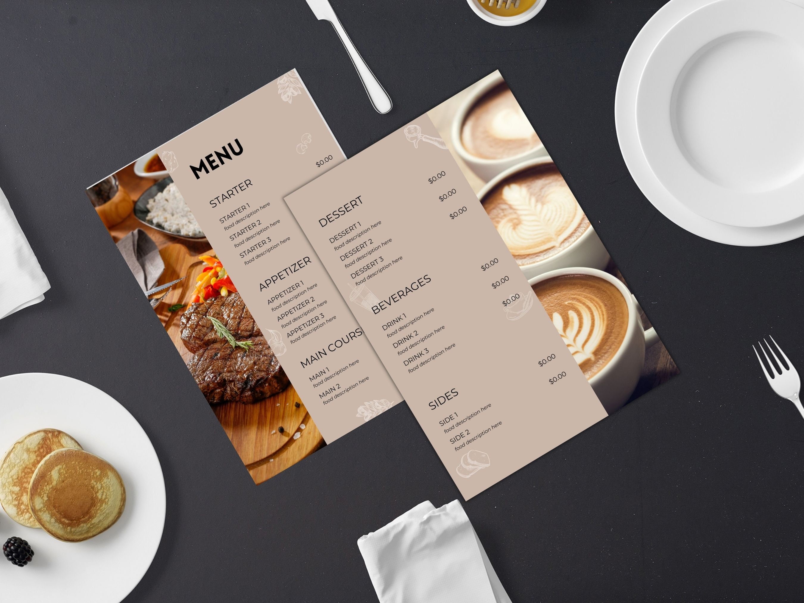 Food Menu Template Restaurant Food Menu Business Menu Template Cafe ...