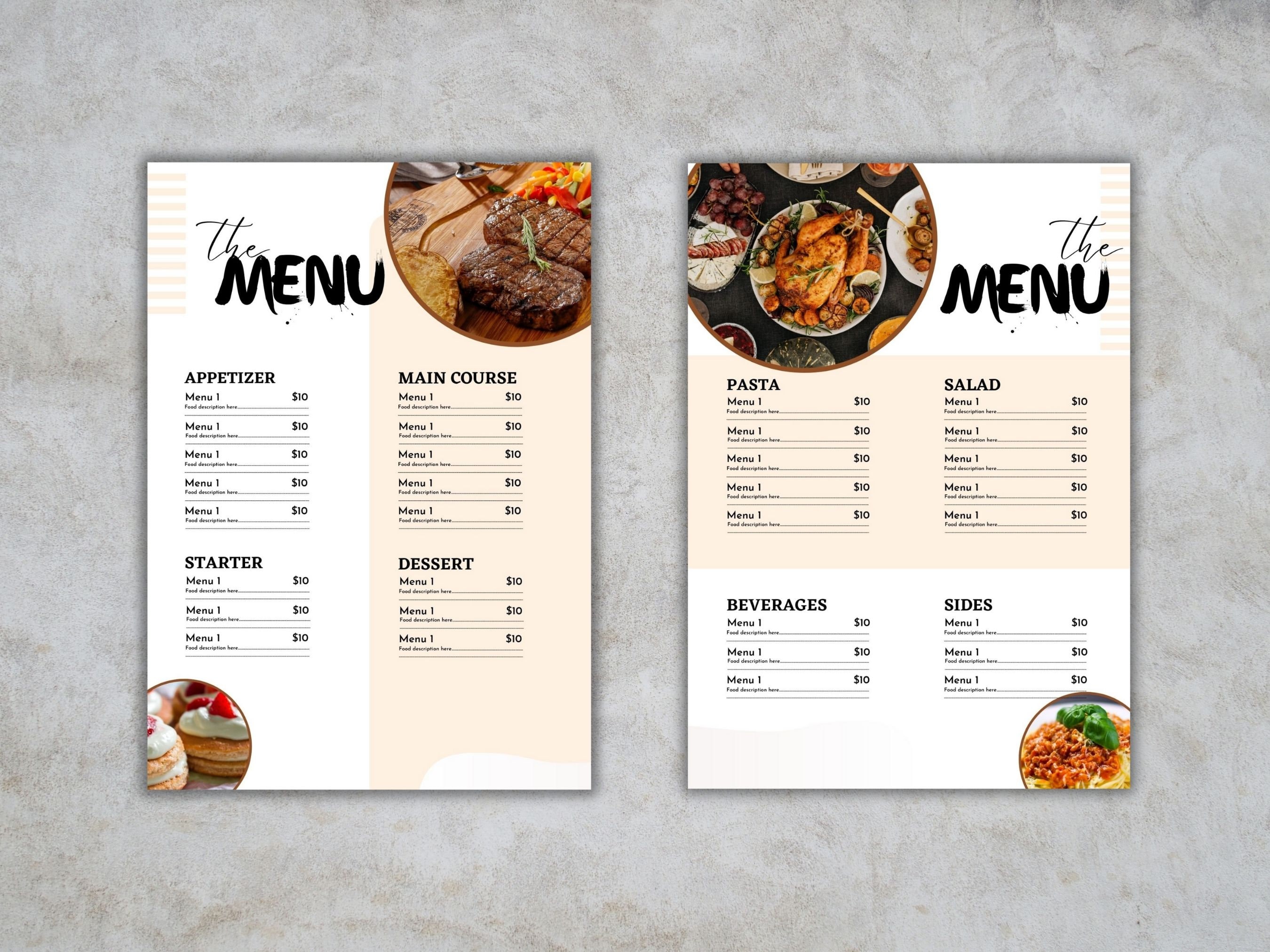 Food Menu Template Restaurant Food Menu Business Menu Template Cafe ...