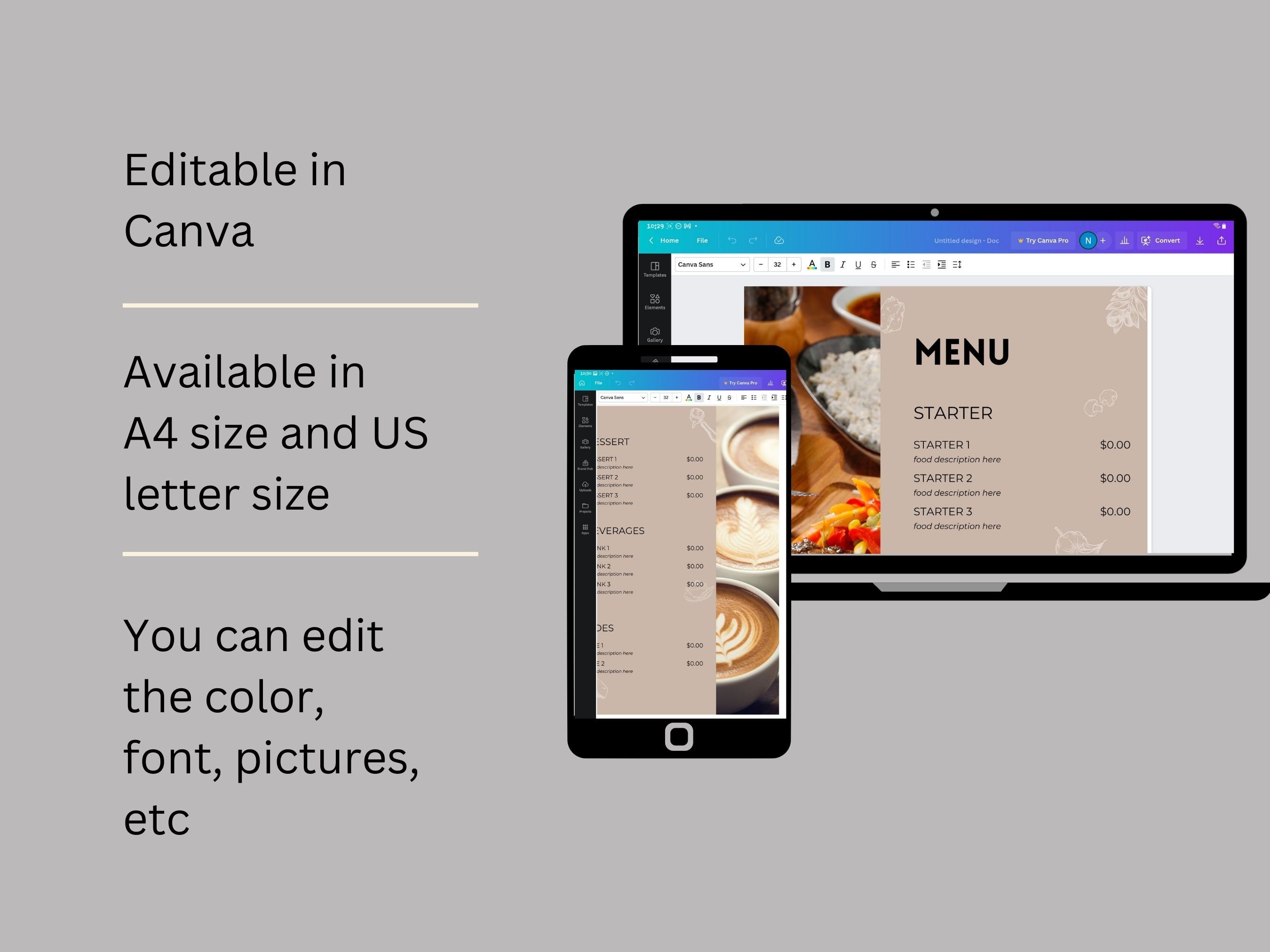 Food Menu Template Restaurant Food Menu Business Menu Template Cafe ...