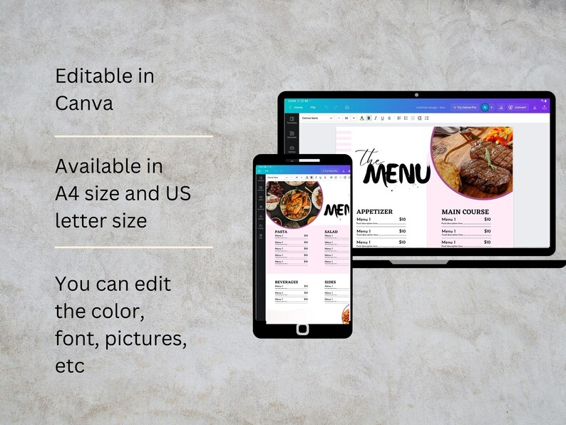 Food Menu Template Restaurant Food Menu Business Menu Template Cafe ...