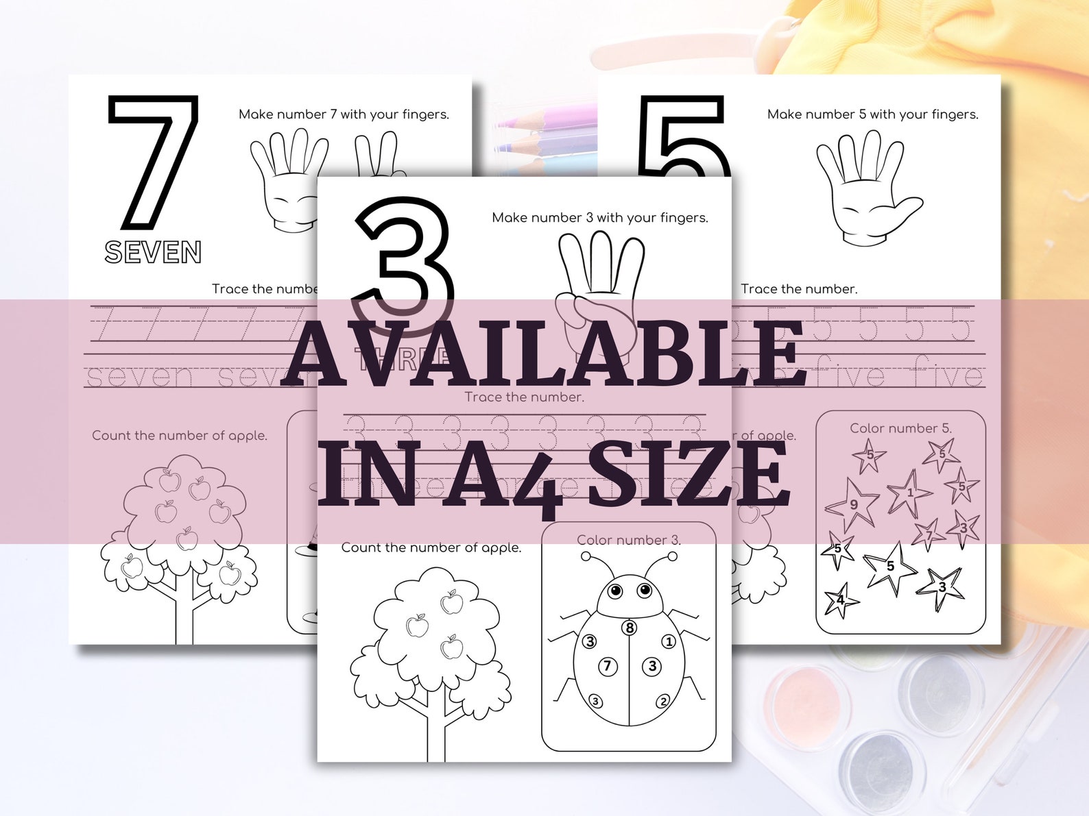 Numbers Tracing Worksheets Kindergarten Printable Worksheet Preschool ...