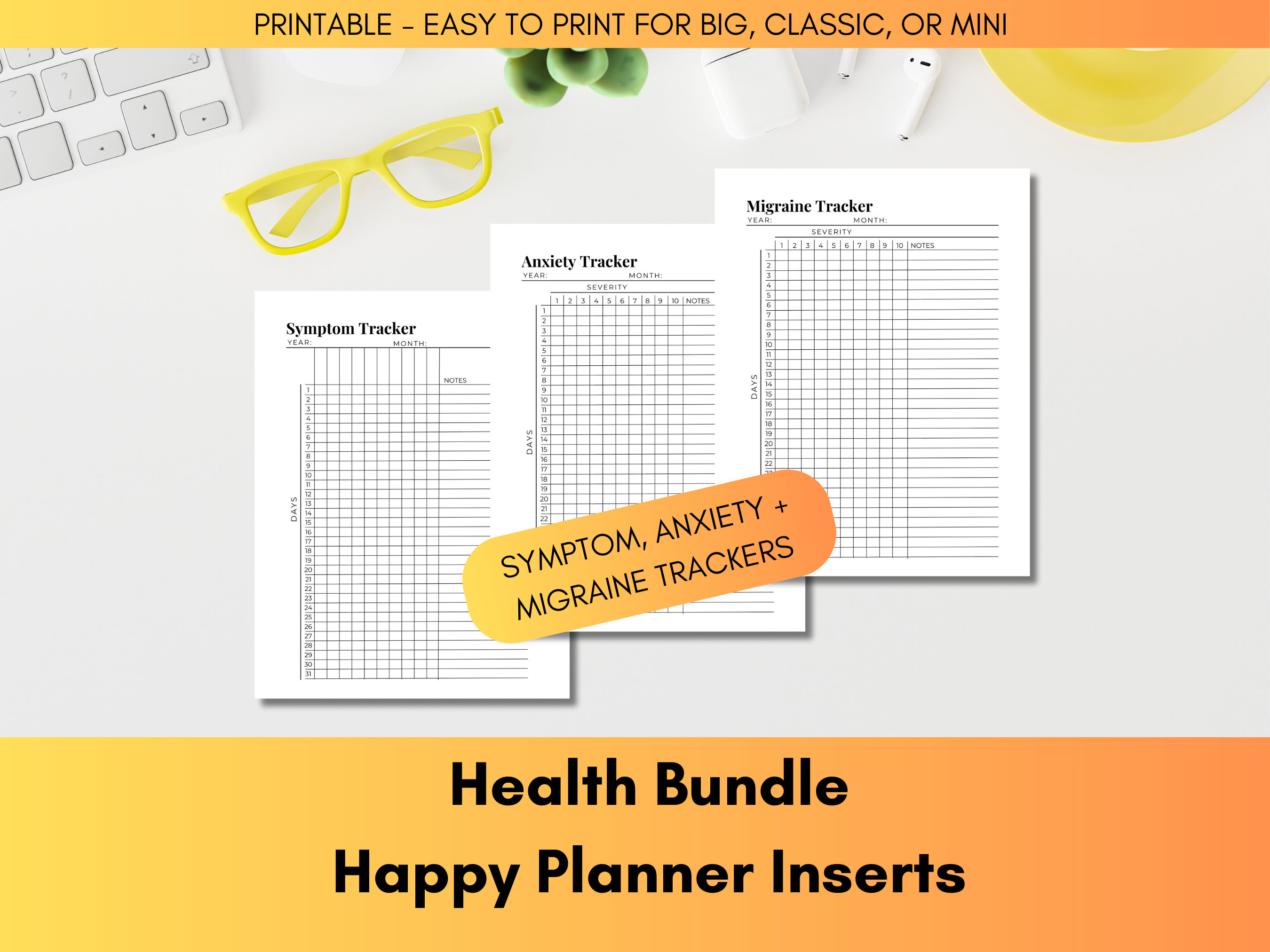 Health Journal PRINTABLE for Happy Planner Medical Planner - Etsy