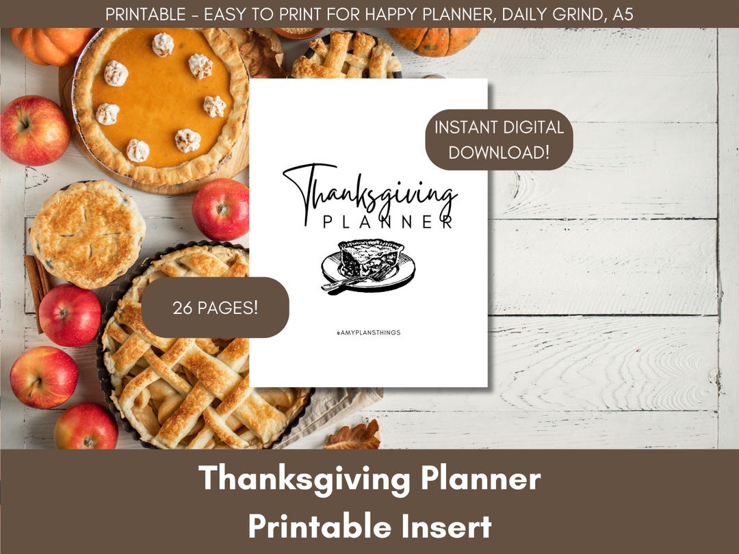 Thanksgiving Planner Printable | Thanksgiving Planning | Daily & Weekly ...