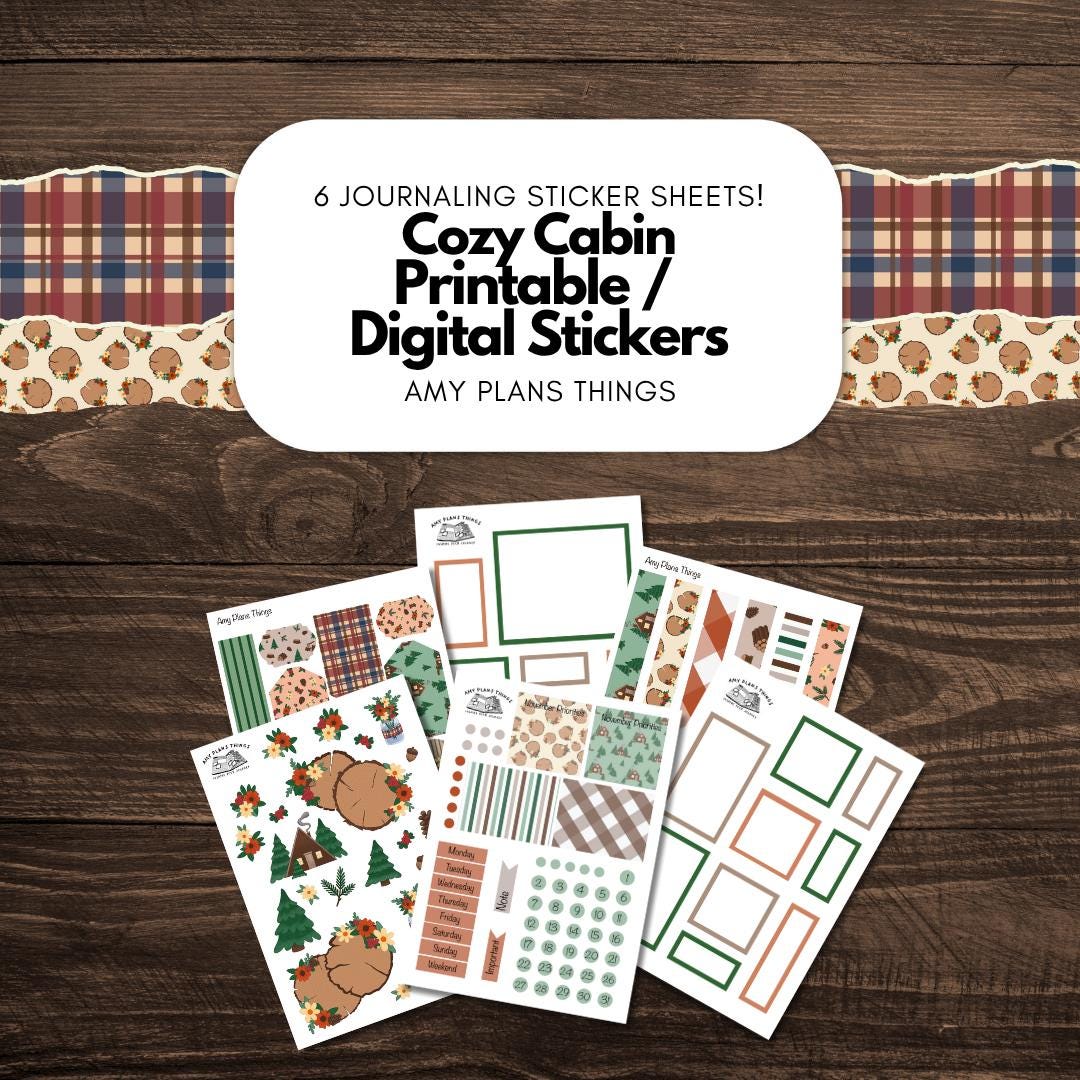November 2025 Planner Insert: Cozy Cabin Theme (printable) - Etsy
