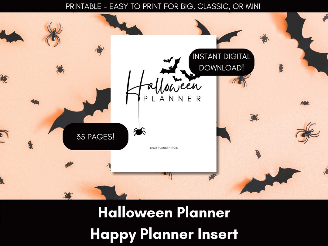 Halloween Planner Printable: Party Planning, Daily & Weekly Layouts ...