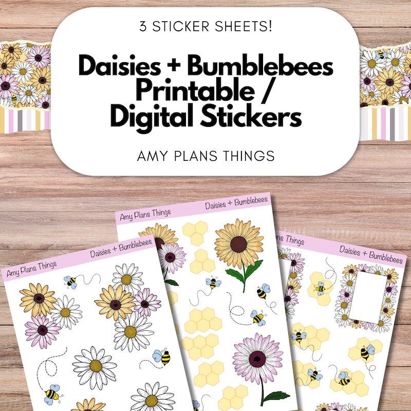 Printable Bumblebee Stickers - Etsy Australia