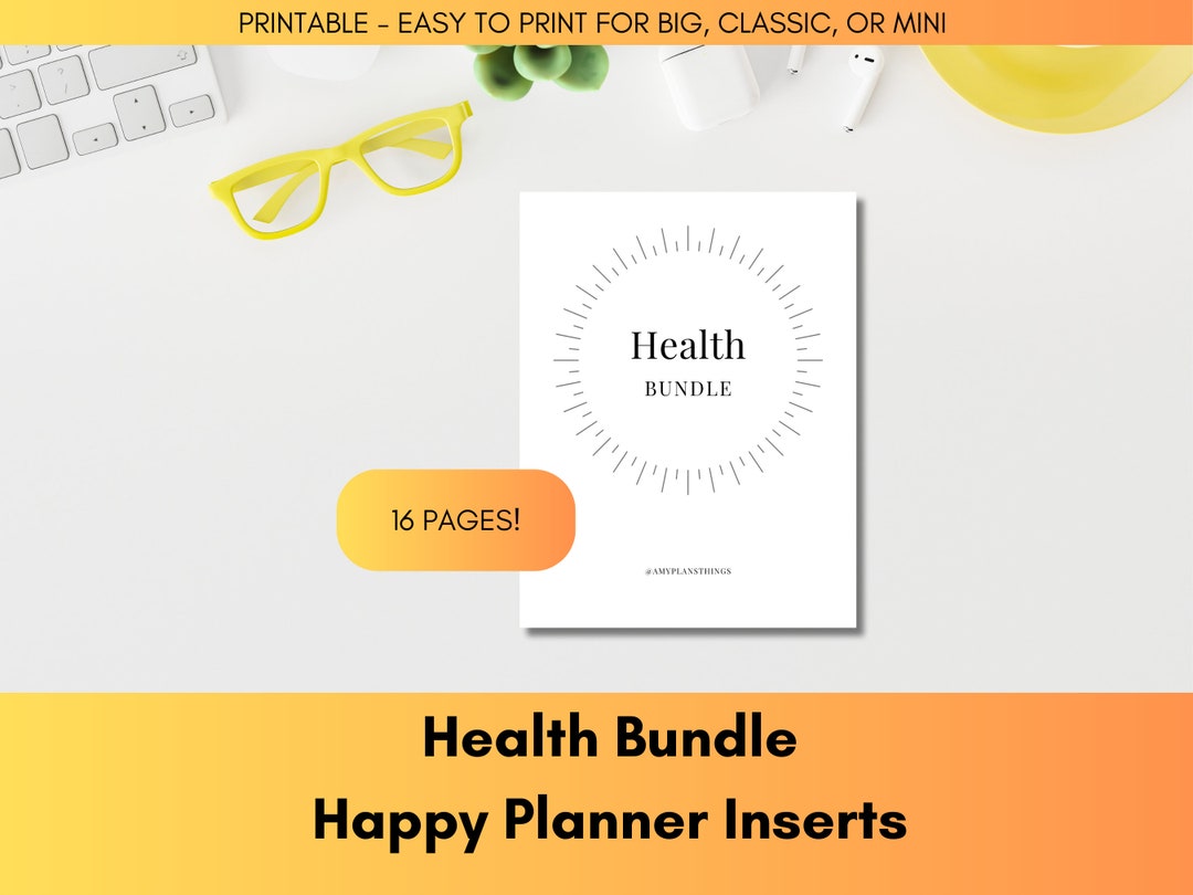 Health Journal PRINTABLE for Happy Planner | Medical Planner Pages ...
