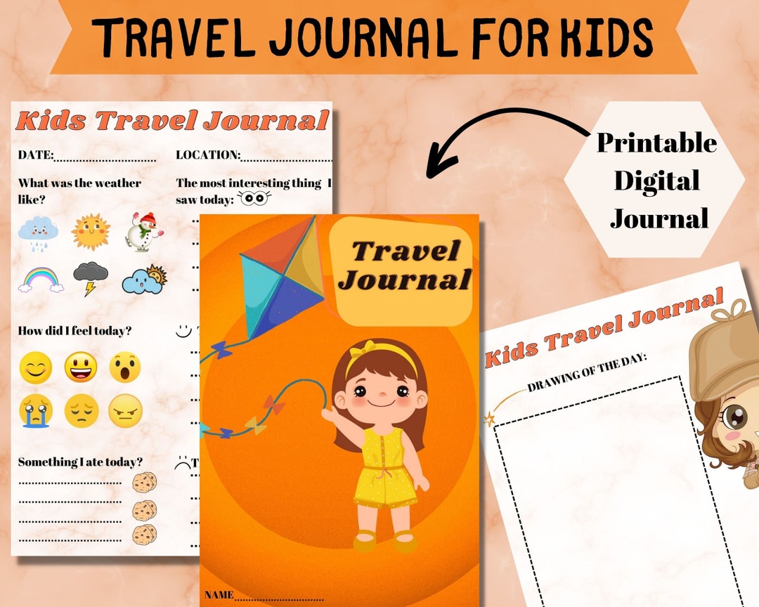 Printable Travel Journal For Kids Kids Journal Printable Etsy
