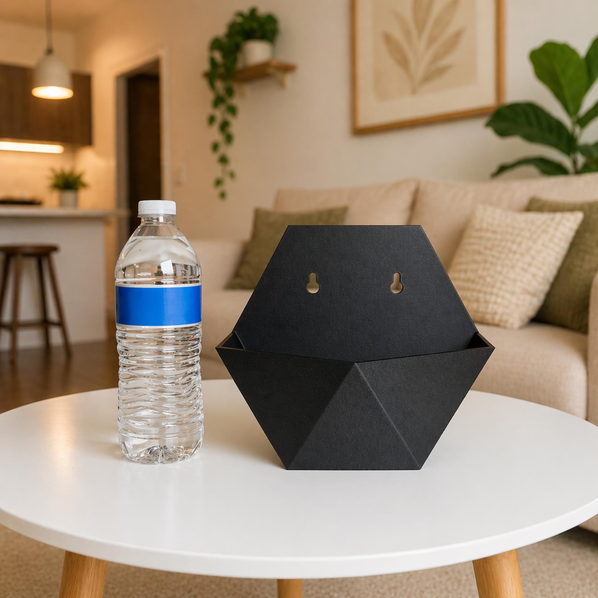 Modern Hexagon Wall Planter: Minimalist Geometric Plant Holder, Home ...
