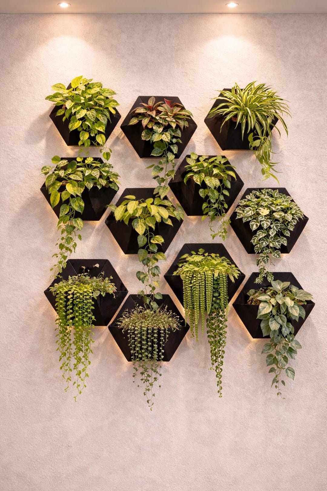 Modern Hexagon Wall Planter: Minimalist Geometric Plant Holder, Home ...
