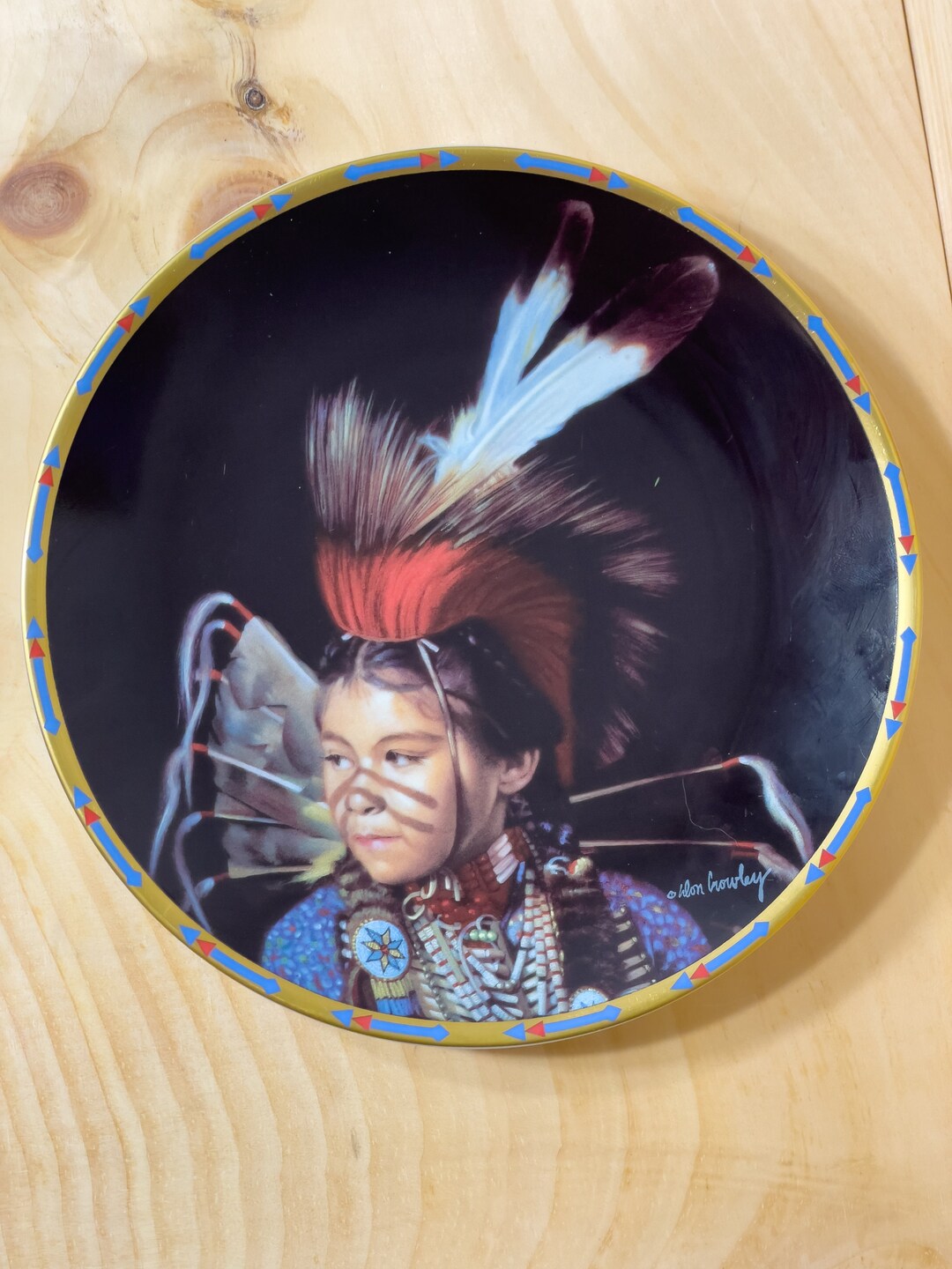 Lenox Native American “red Feather” Don Cowley 1994 Plate Number A4218 ...