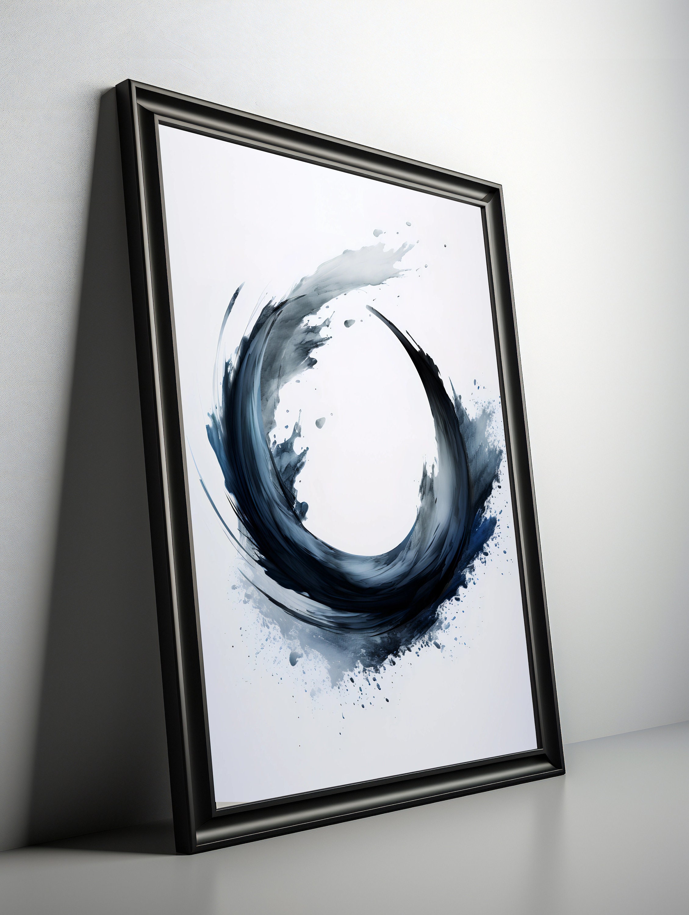 Zen Circle, Enso Circle, Enso Wave, Zen Wall Art, Neutral Abstract Art, Japandi Print, Home ...