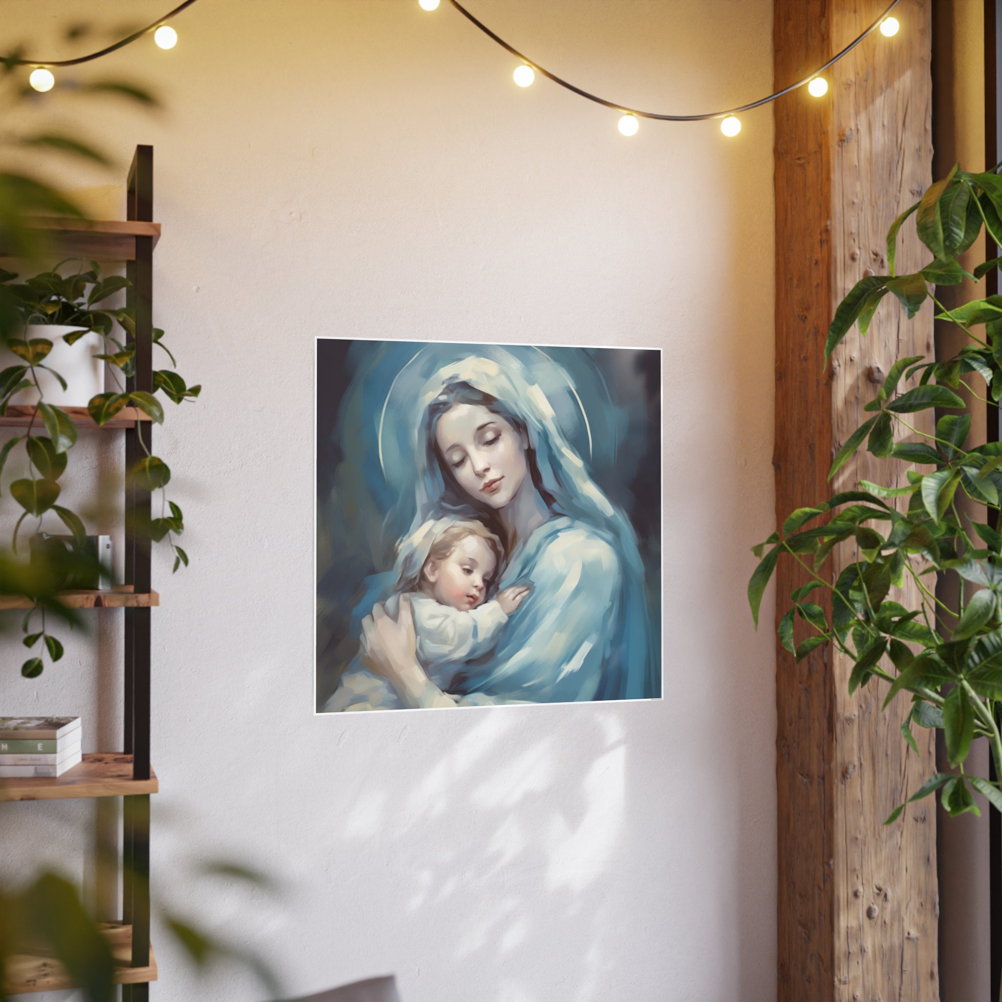 Watercolor Mother of God poster, Saint Mary sold by Cami Dobrin | SKU ...