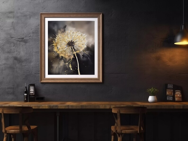 Blown Dandelion Poster, Dandelion Print, High Quality Poster, Dandelion ...