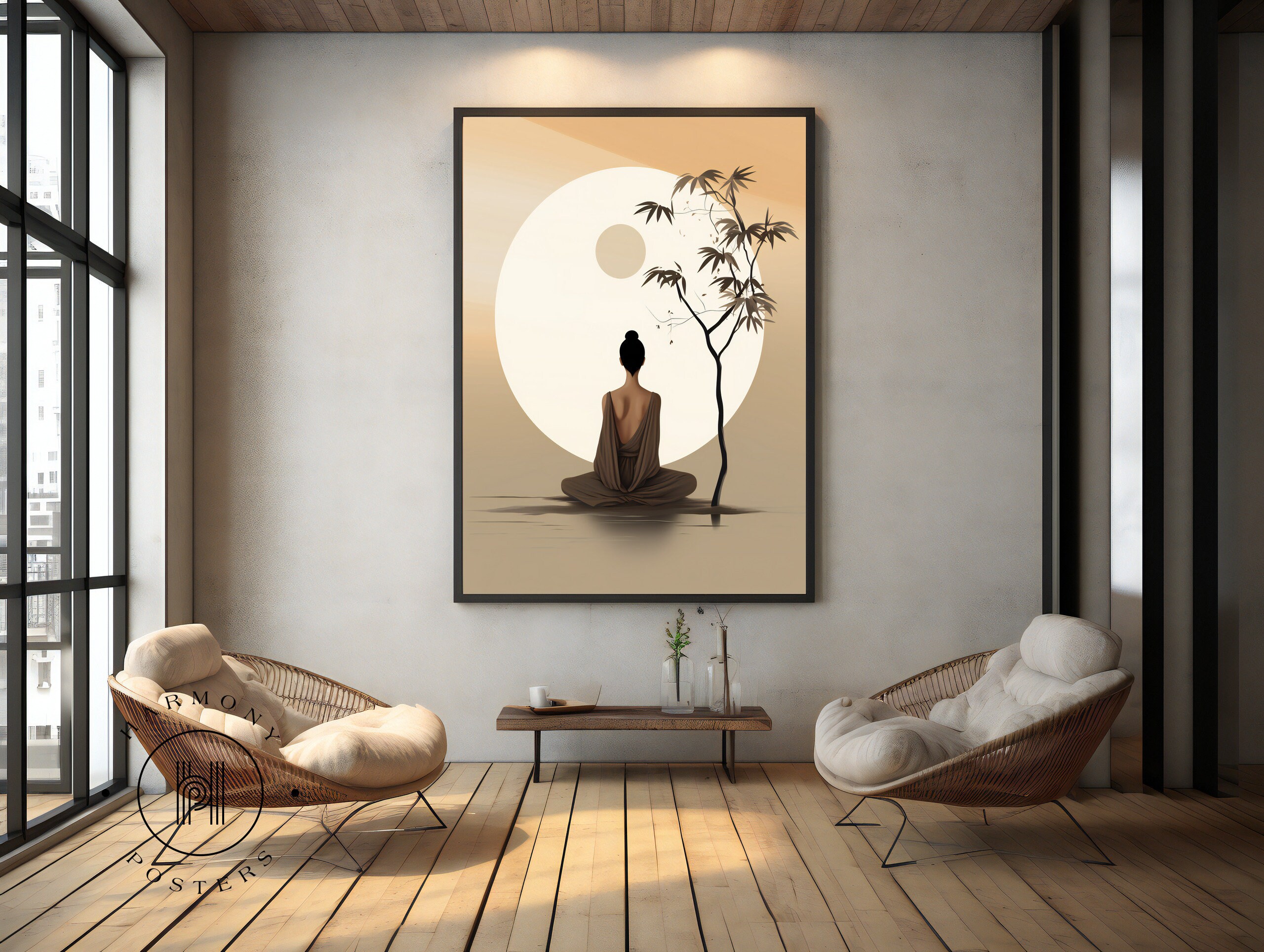 Zen Wall Art, Neutral Abstract Art, Meditation, Serenity, Japandi Print, Beautiful Zen Poster ...