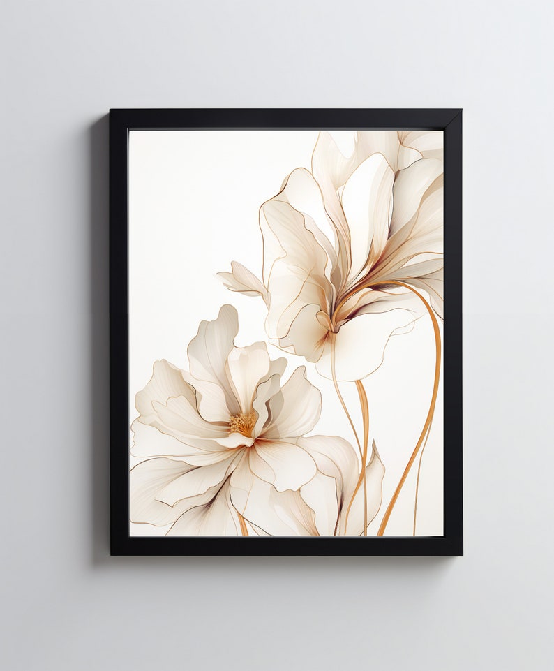 Floral Art Print Set of 3 Posters Botanical Painting Spring Home Decor ...