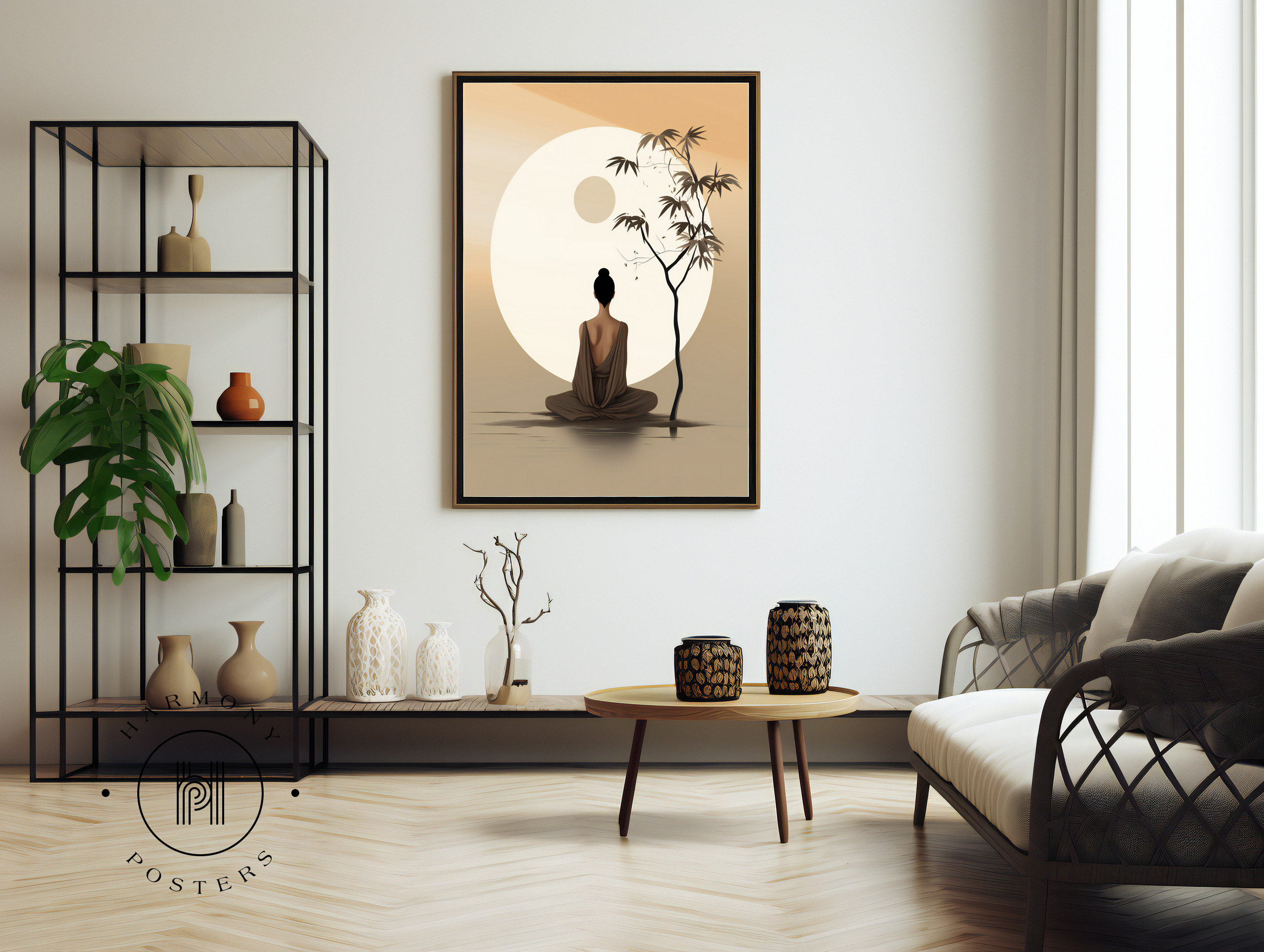 Zen Wall Art, Neutral Abstract Art, Meditation, Serenity, Japandi Print ...