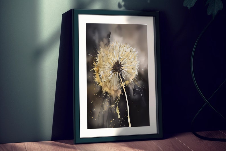 Blown Dandelion Poster, Dandelion Print, High Quality Poster, Dandelion ...
