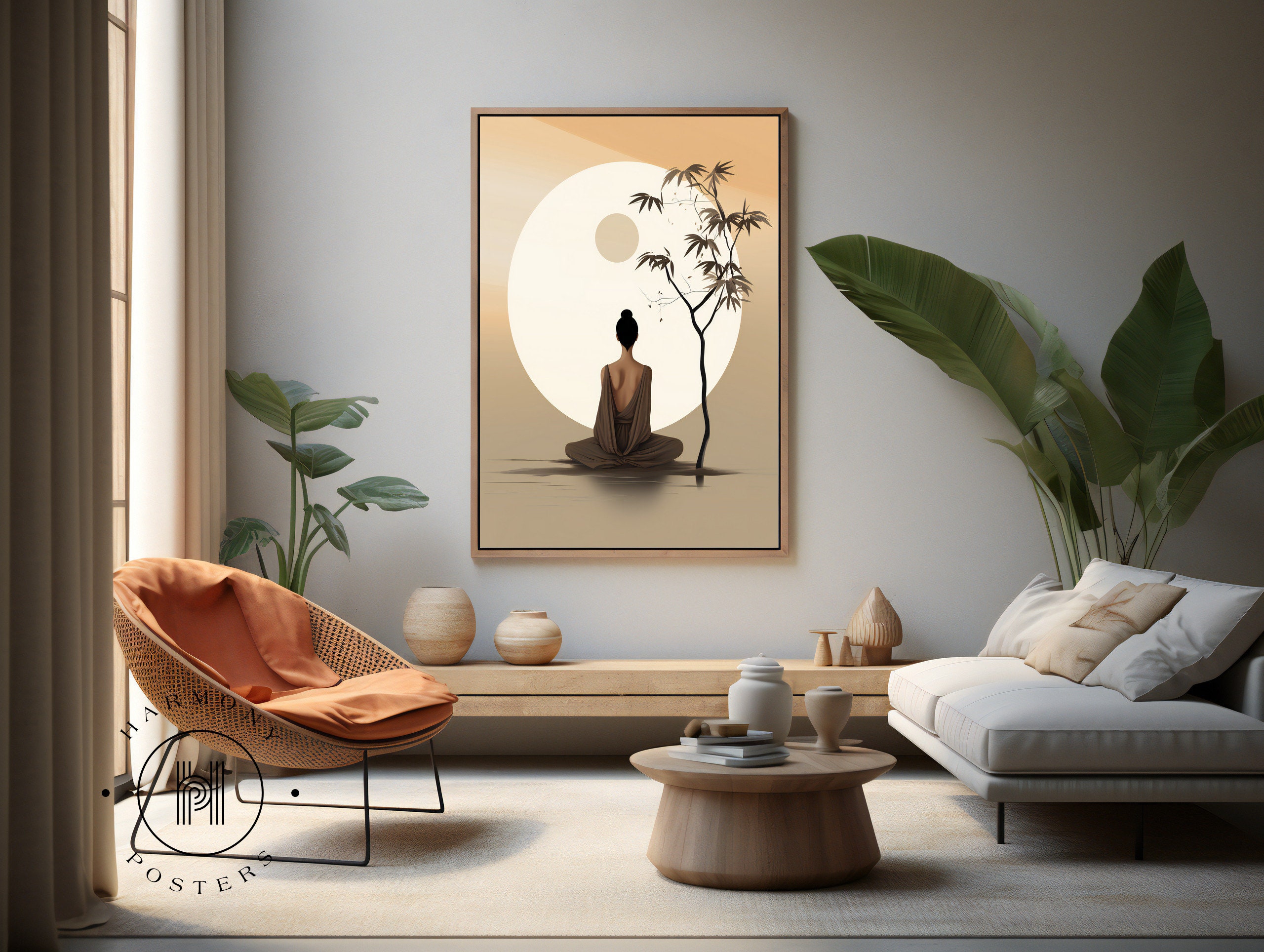 Zen Wall Art, Neutral Abstract Art, Meditation, Serenity, Japandi Print, Beautiful Zen Poster ...