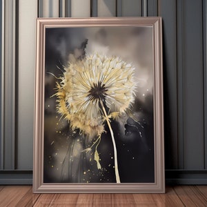 Blown Dandelion Poster, Dandelion Print, High Quality Poster, Dandelion ...