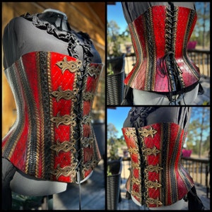 Steampunk Corset With Overlays & Tooled Details - Etsy