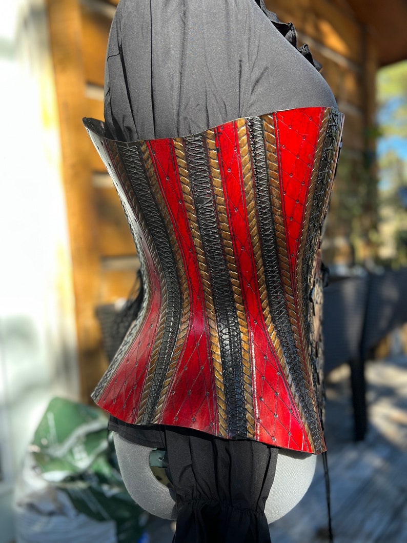 Steampunk Corset With Overlays & Tooled Details - Etsy