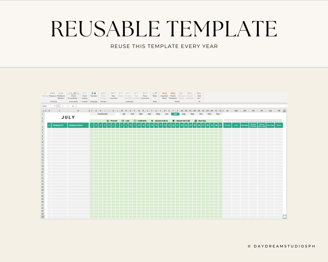Attendance Tracker, Absent Tracker, Employee Attendance, Student ...