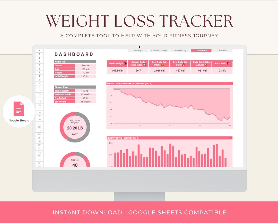 Weight Loss Tracker, Calorie Tracker, Weight Gain Tracker, Fitness Plan ...