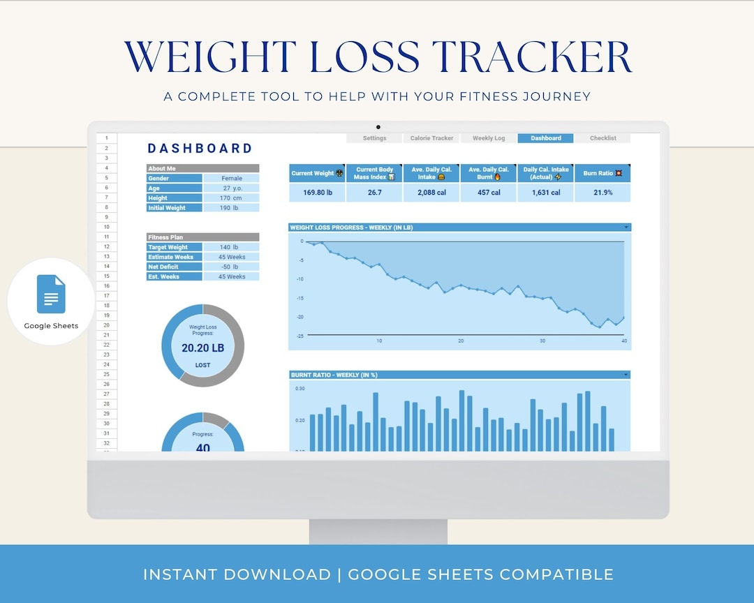 Weight Loss Tracker, Calorie Tracker, Weight Gain Tracker, Fitness Plan ...