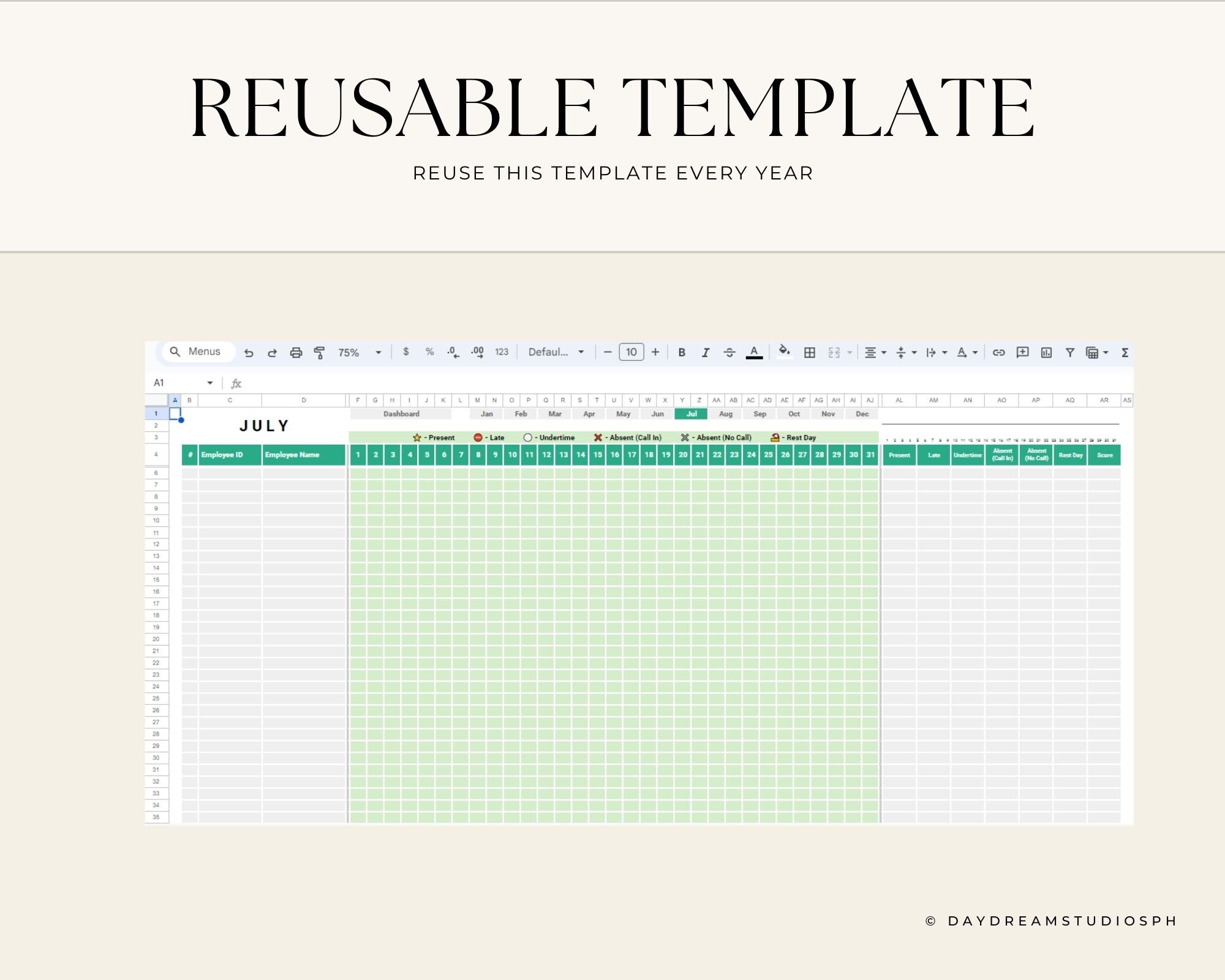 Attendance Tracker, Absent Tracker, Employee Attendance, Student ...
