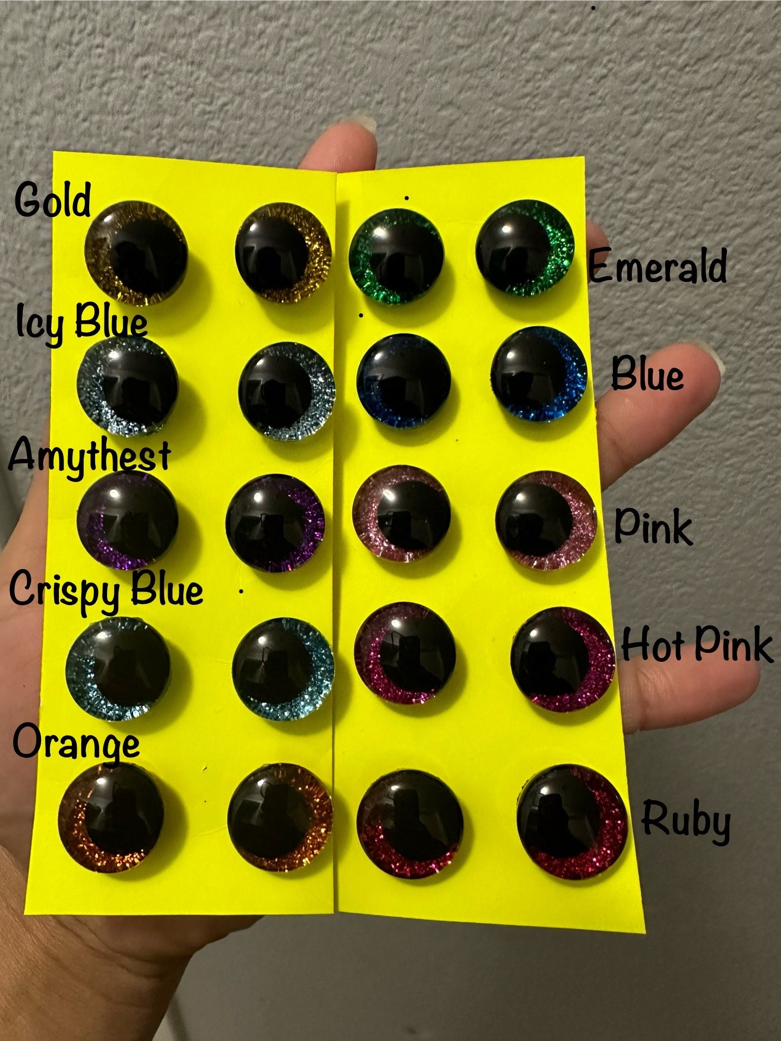 Glitter Bomb Safety Eyes - Etsy