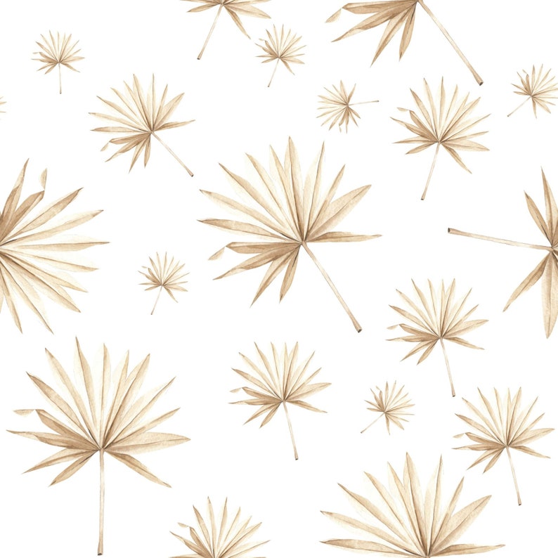 Palm Leaf Digital Paper, SEAMLESS 12x 12, 300 DPI Digital Download, 15 ...