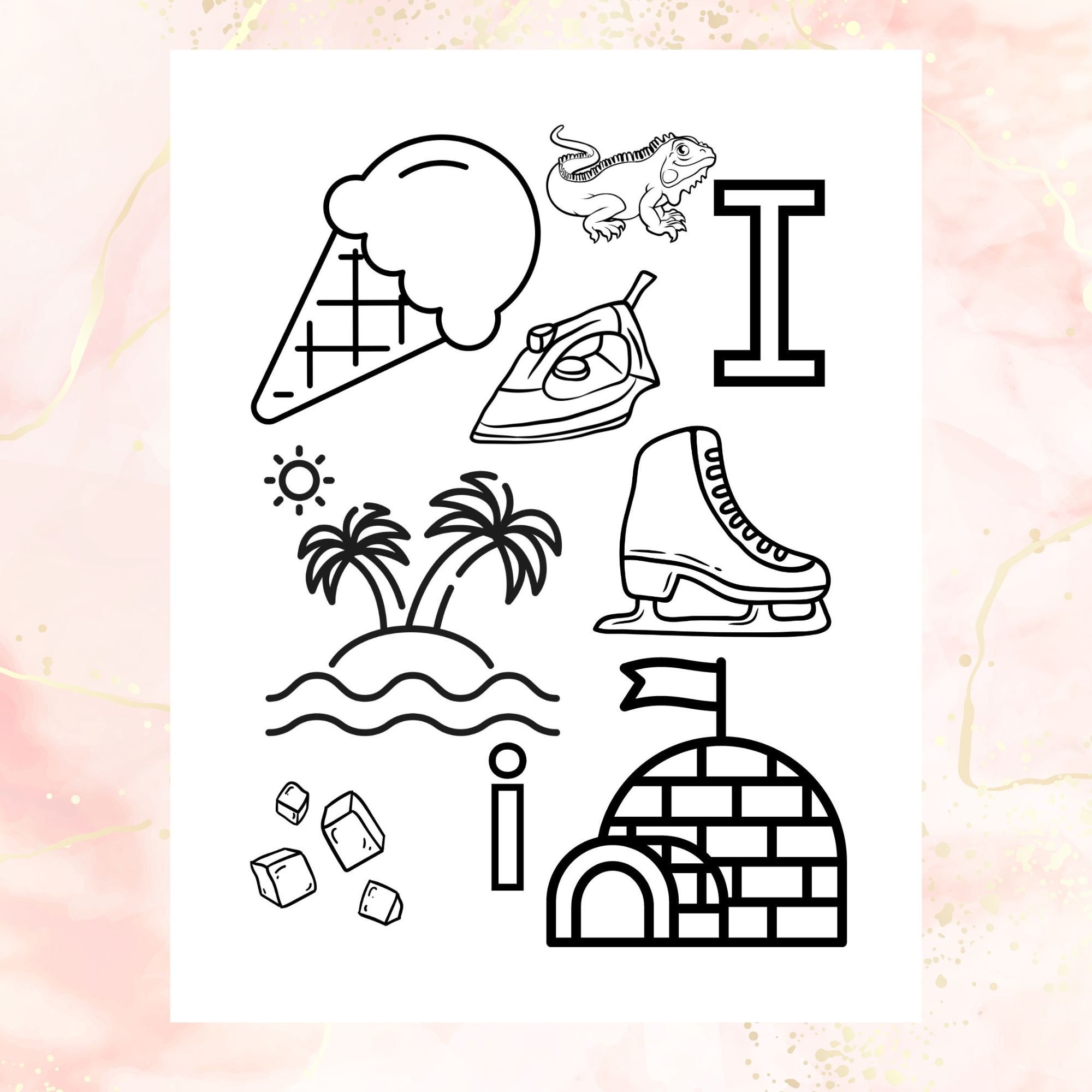 Alphabet Coloring Pages, All 26 Letters, Individual Pages, Digital ...