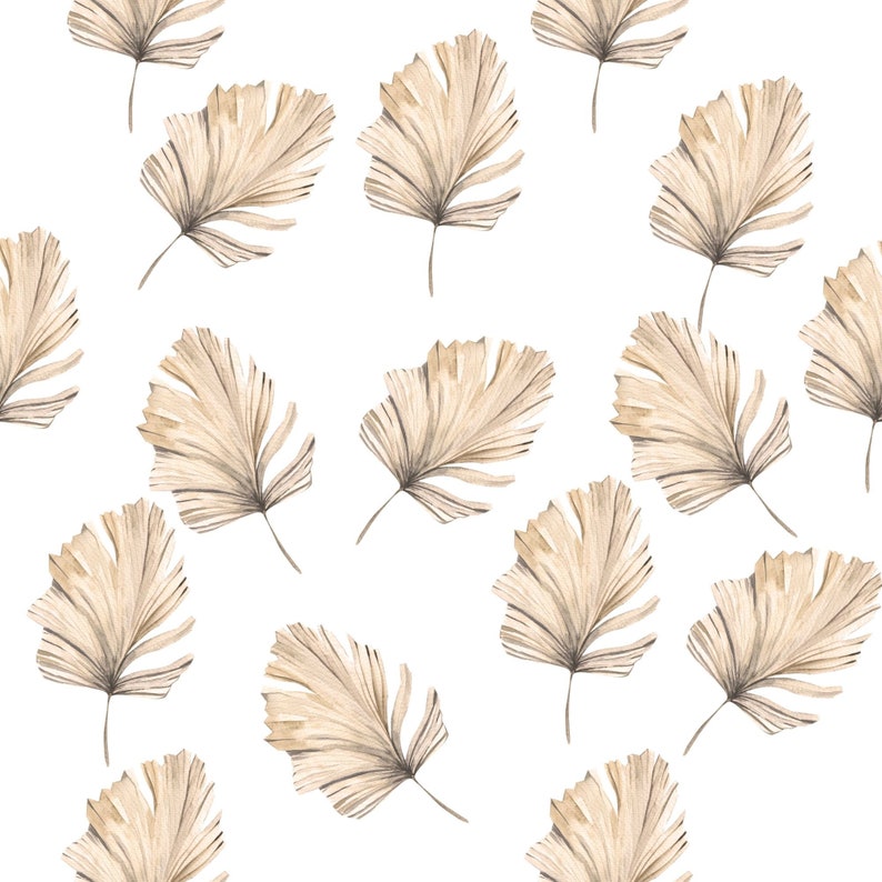 Palm Leaf Digital Paper, SEAMLESS 12x 12, 300 DPI Digital Download, 15 ...