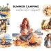 Camping Watercolor Pngs Summer Outdoor Activities Clip Art - Etsy