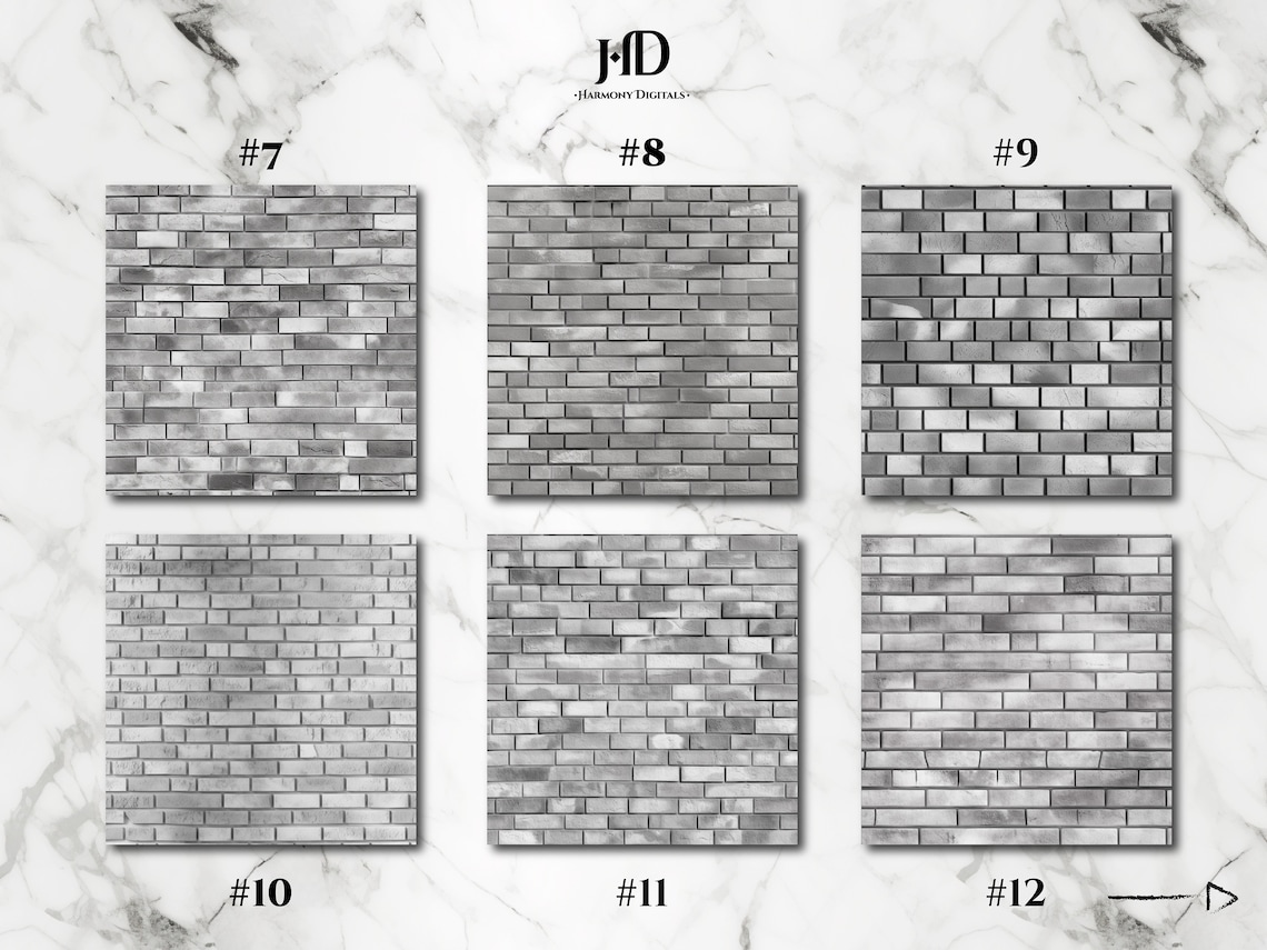 12 Seamless White Brick Patterns for Commercial Use, Digital Download ...