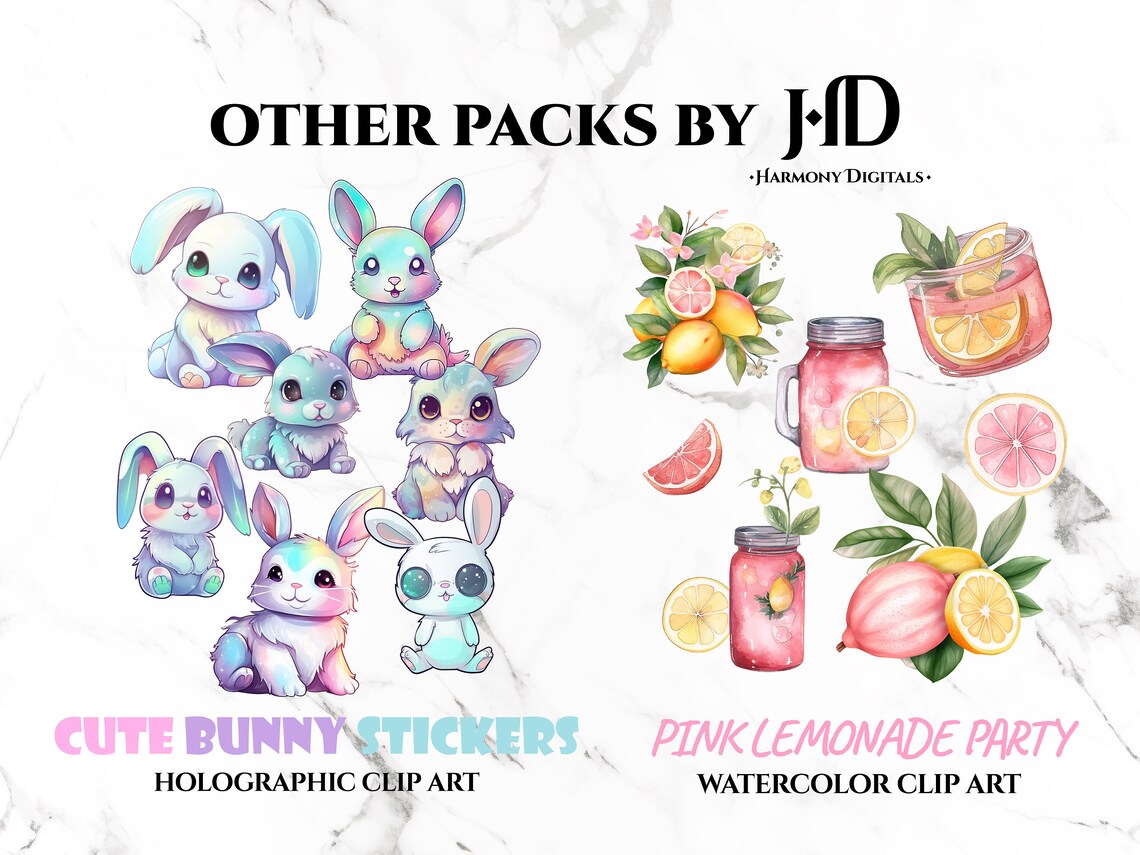 Watercolor Summer Clip Art, Pngs for Commercial Use, Instant Digital ...