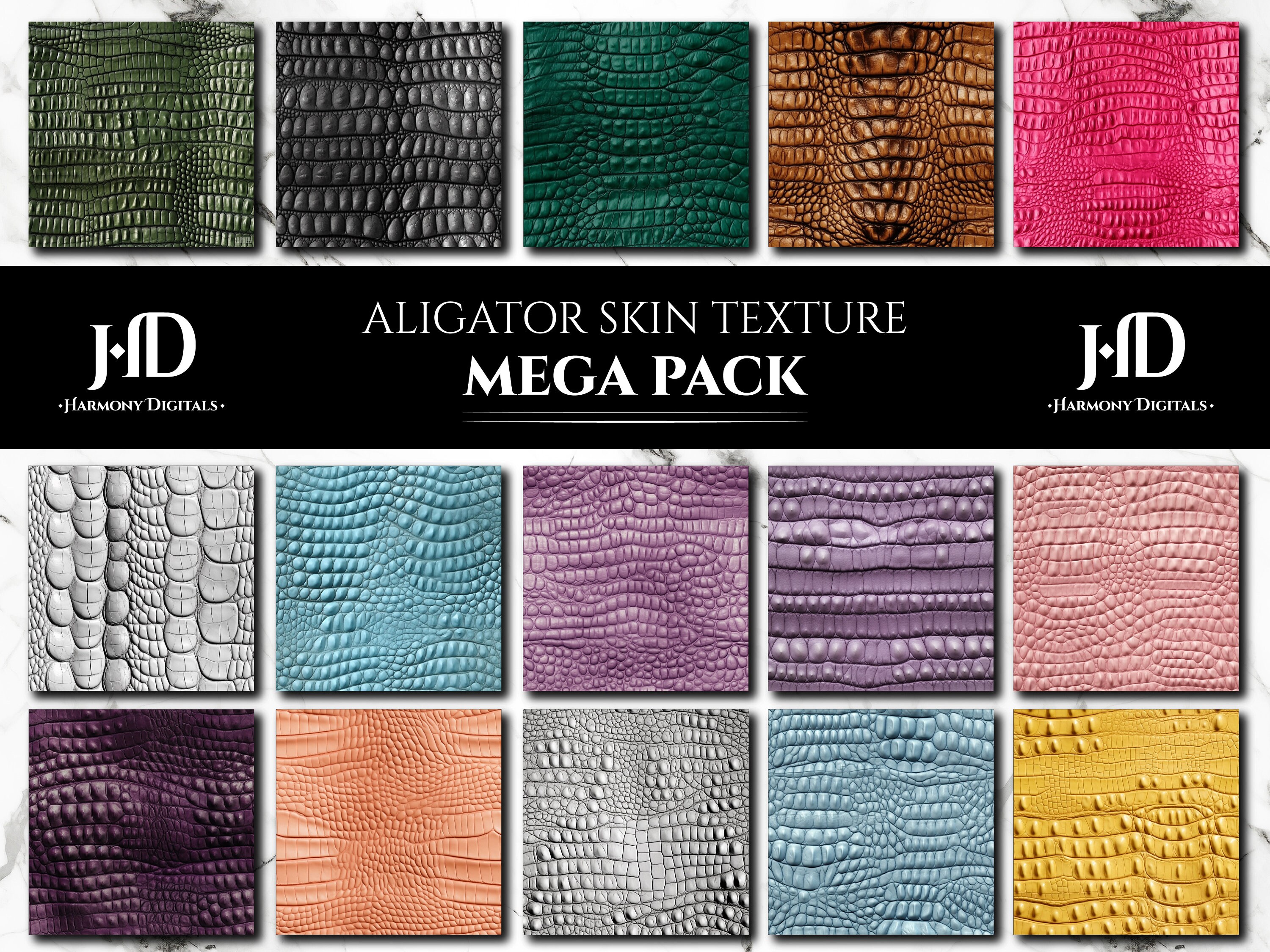 30 Alligator Seamless Textures Mega Bundle, Digital Overlays, Printable ...