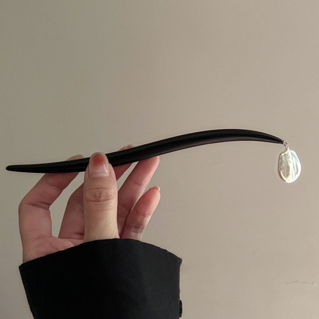 Irregular Pearl Hair Stick Wooden Hair Stick Retro Hair Stick - Etsy