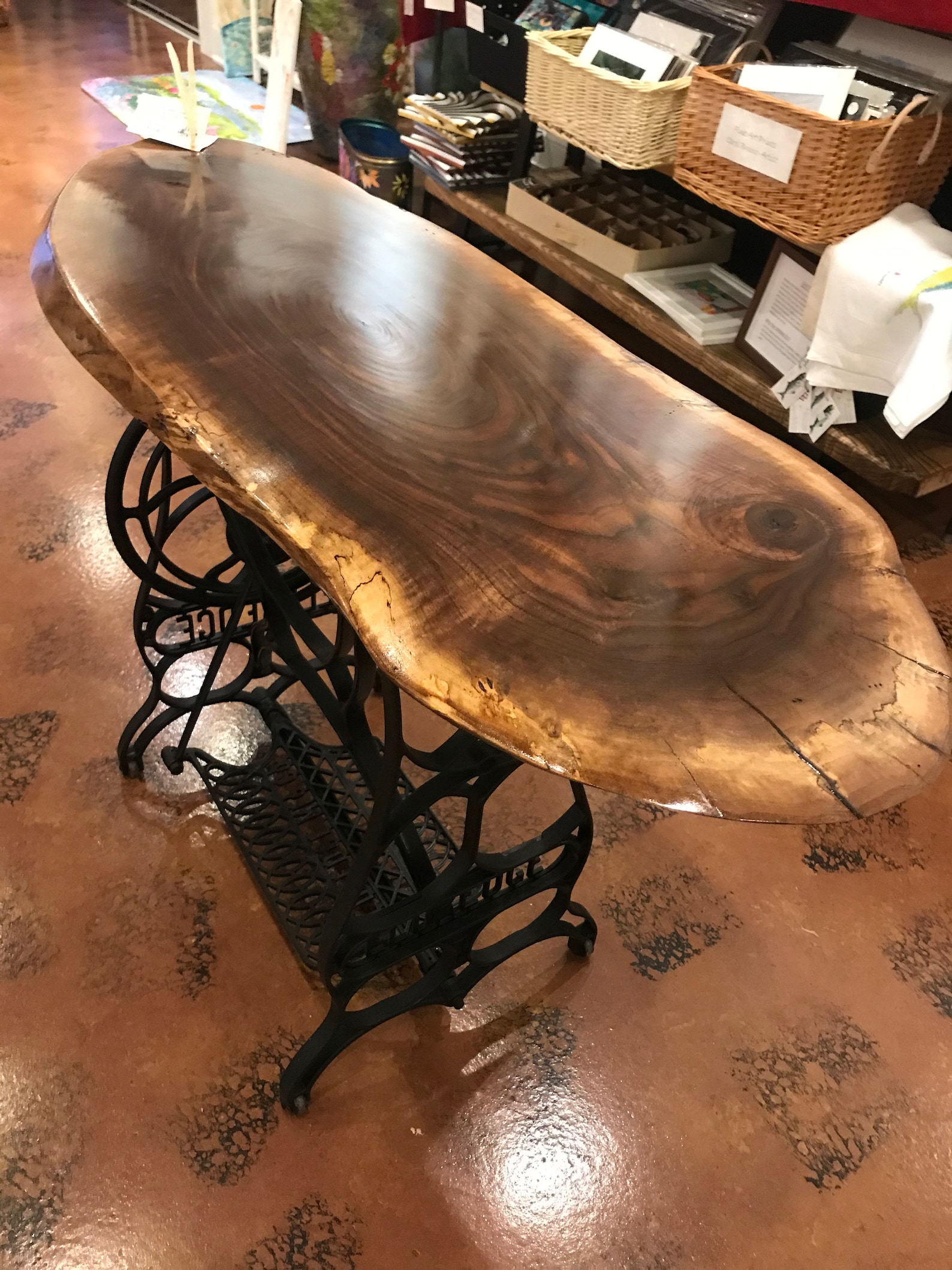 Black Walnut Sewing Machine Table W/eldridge Base - Etsy